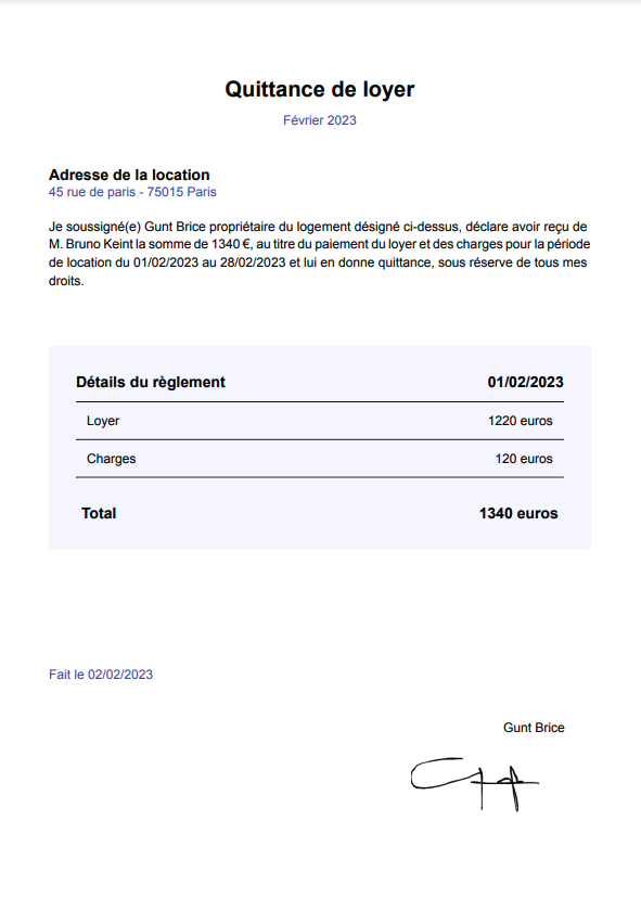 Quittancer - Générateur de quittances de loyer en ligne